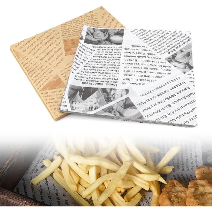 Papier Cuisson, 200 Pièces Papier Sulfurisé Aspect Journal, Papier ...