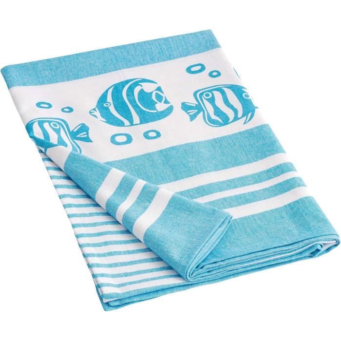 Serviette De Plage Avec Pompons Colorés, Paréo Plage En Coton, Serviette De Yoga Et Hammam ...