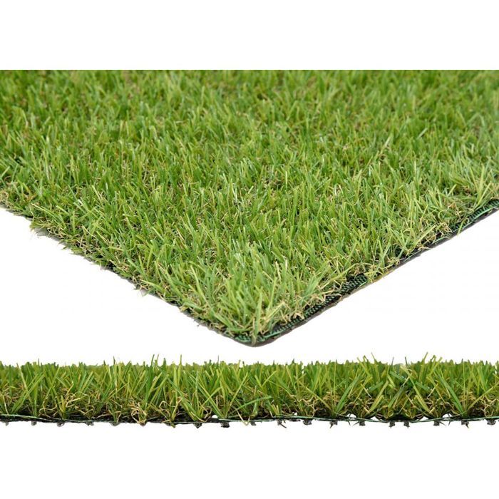 Gazon artificiel en rouleau 4m x 1m Hauteur 20 mm - coloris Emeraude Citron vert - Cdiscount Jardin
