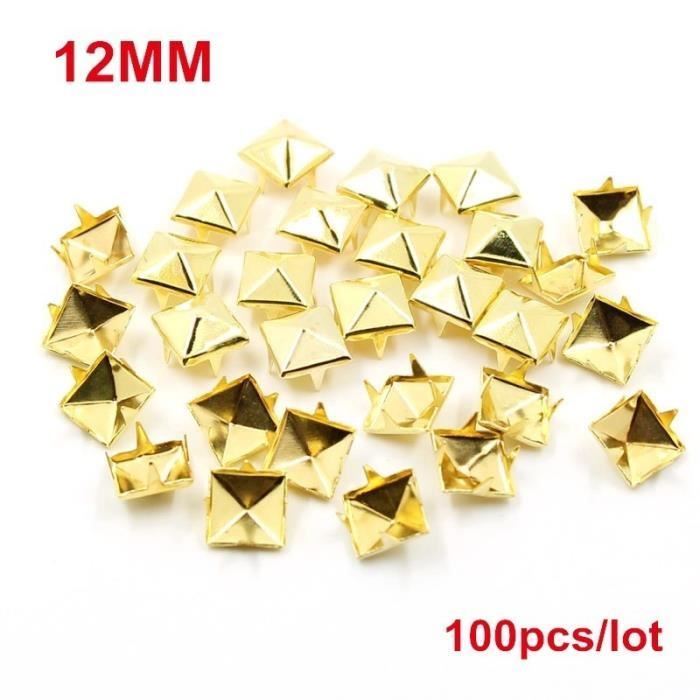 Rivet Gold 12MM Square Spikes Garment Rivets for Clothing Quatre ...
