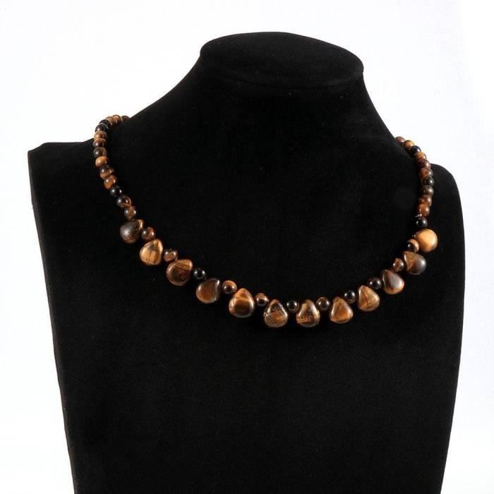 Collier En Pierre Naturelle, Pierre Naturelle Oeil De Tigre Bohème ...
