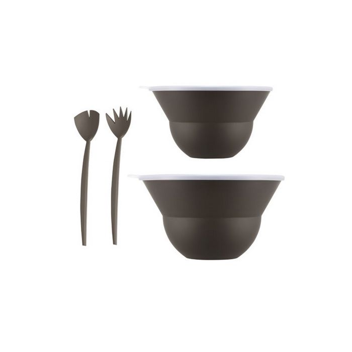 Bodum Lot de 2 saladiers 3l/4.9l avec couvercle + couverts marron - K2551-451-143S-1 - Cdiscount ...