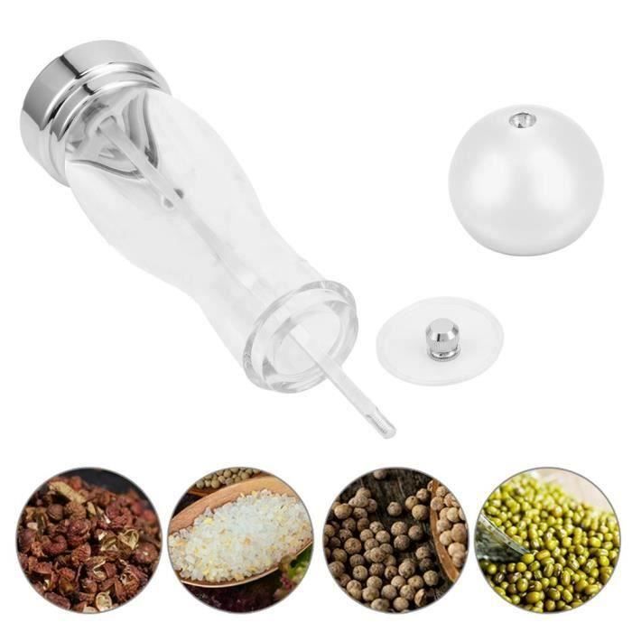 FINE-moulin à épices Moulin à poivre sel Moulin à assaisonnement manuel ...
