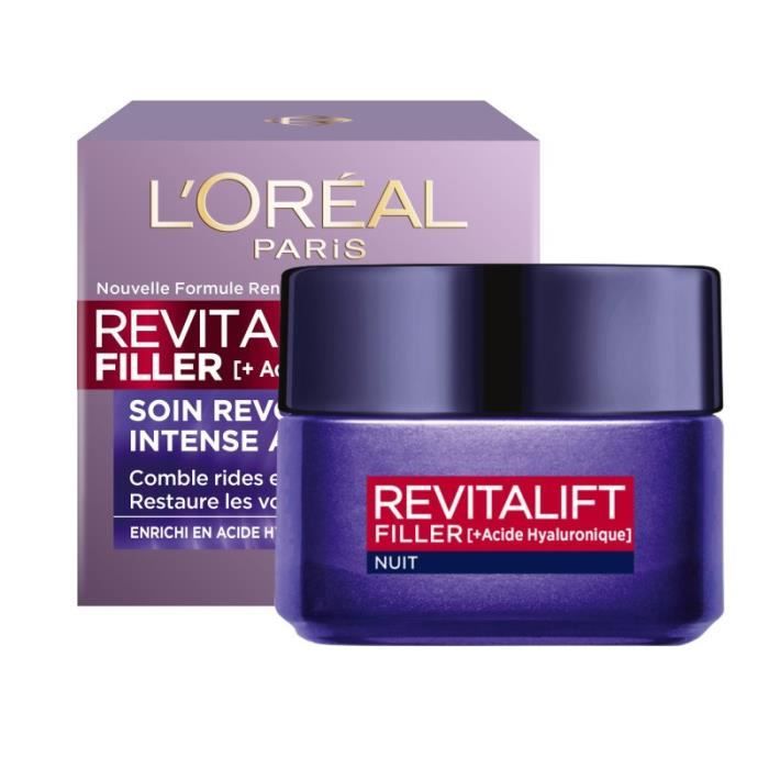 L'Oréal Paris Revitalift Filler Soin Nuit Revolumisant Anti-rides 50ml ...