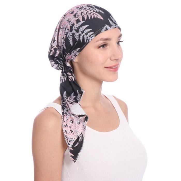 Etosell imprimé fleurs femmes intérieur Hijabs casquette musulman ...