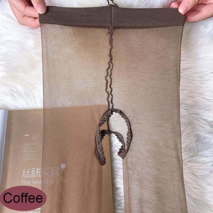 Collant,collant Invisible Super fin pour femmes, entrejambe ouvert, bas ...