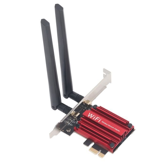Carte Réseau sans Fil - QIILU - WIFI 6 - 1800 Mbps - Bluetooth 5.2 - PCIe pour Windows 10 11 ...