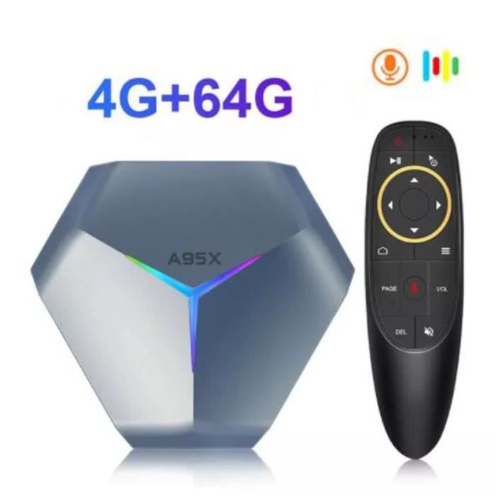 A95X F4 Android 11 Smart TV BOX 8K HD RGB Light Amlogic S905X4 4 go 32 ...