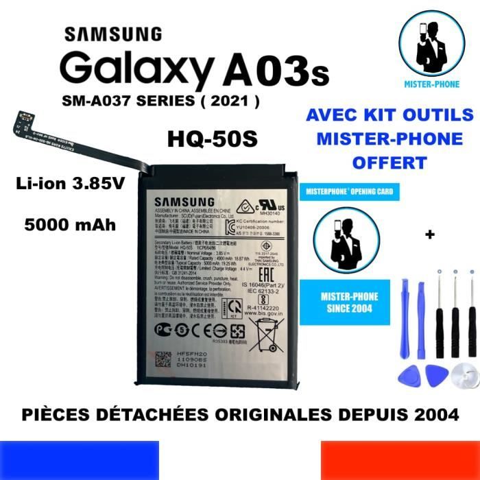 BATTERIE ORIGINALE SAMSUNG GALAXY A03S SM-A037 SERIES HQ-50S 5000mAh ...