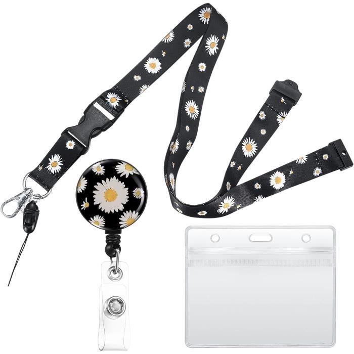 Cordon tour de cou rétractable avec enrouleur de badge rétractable et ...