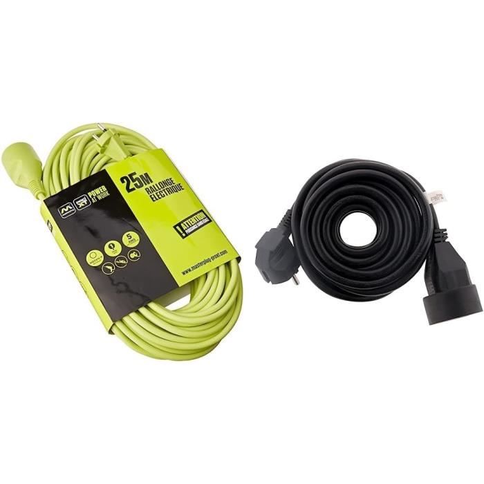 Masterplug Rallonge Électrique 25M, Câble Ip44 Pour Jardín ...
