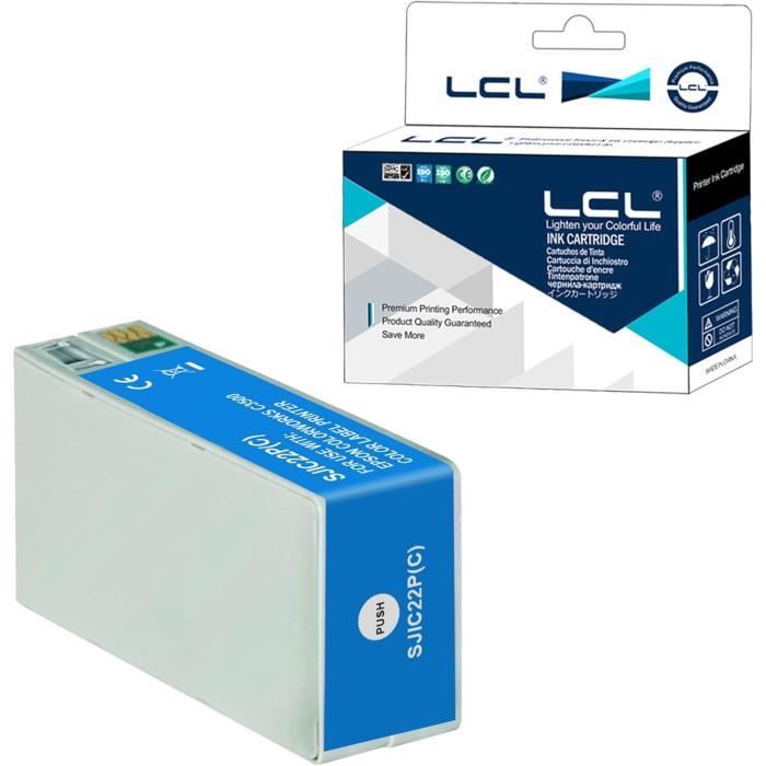 Cartouche D'Encre Compatible Sjic22P Sjic22P (C) Pigment (1Pk Cyan ...