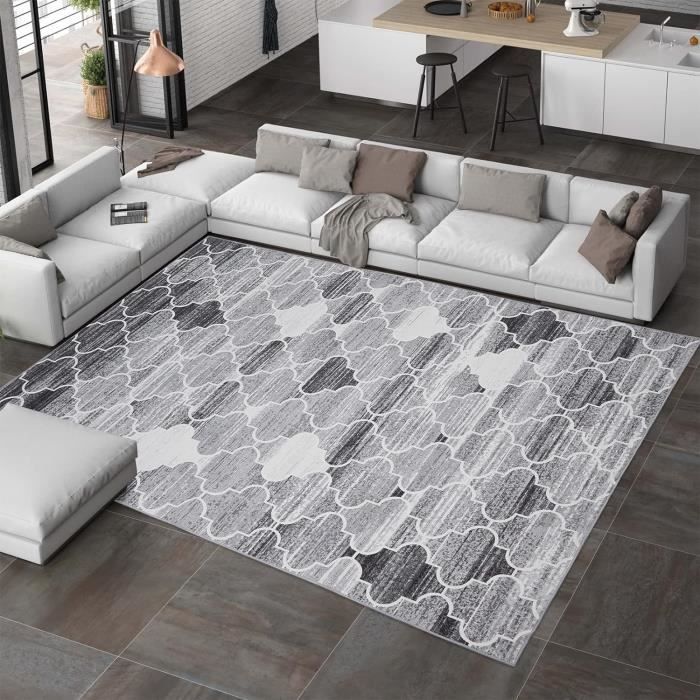 Tapis De Salon, À Poils Courts, Design Moderne, Antidérapant, Lavable, Pour Chambre À Coucher ...