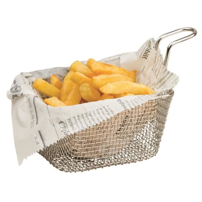 LOT DE 6 PANIERS FRITES INOX L130 x lg100 x H70 mm - Cdiscount Maison