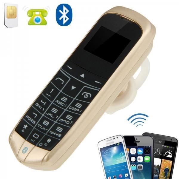 Mini oreillette Bluetooth mini téléphone mains libres Micro SIM Or ...
