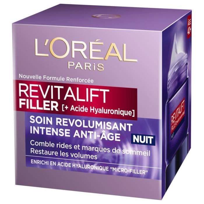 L'Oréal Paris Revitalift Filler Soin Nuit Revolumisant Anti-rides 50ml ...