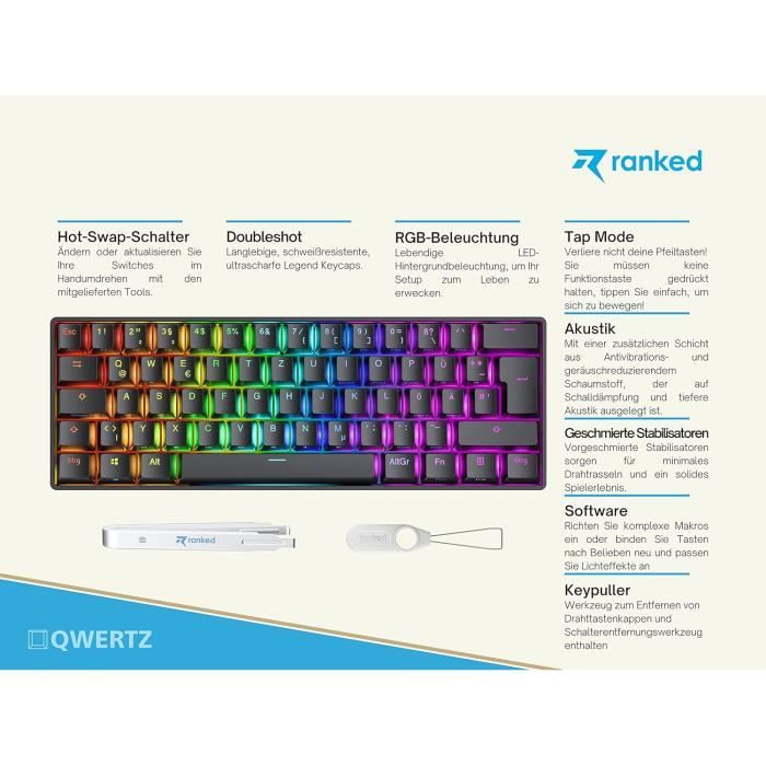 N60 Nova Clavier Mécanique De Jeu 60% | Hot Swap Gaming Keyboard | 62 ...