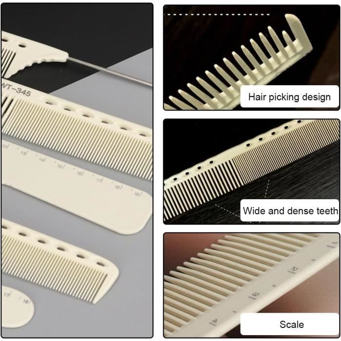 3 Pcs Peigne Cheveux Peigne A Queue Peigne Homme Gros Peigne Peigne ...