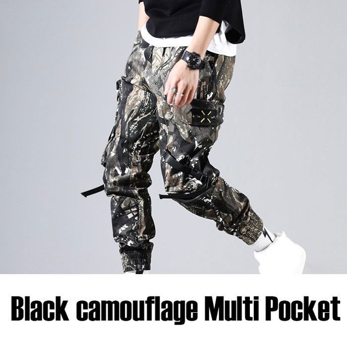 Sarouel cargo multi-poches pour hommes,Streetwear,Hip Hop,Pantalon de survêtement décontracté ...