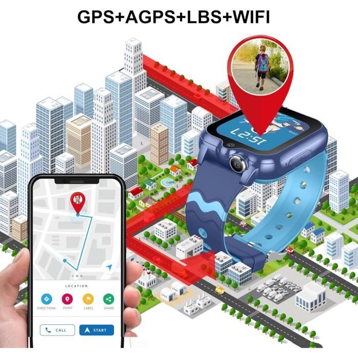 Montre Connectée Gps Montre Intelligente Montre Telephone Avec Wifi ...