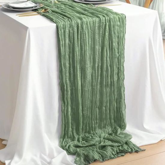 Lot De 6 Chemins De Table Vert Sauge, 90 X 300 Cm, Chemin De Table En ...