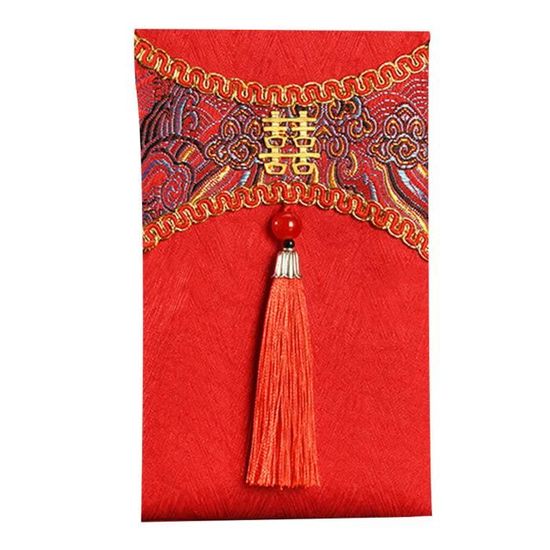 CARTE DE VISITE Enveloppe rouge de style chinois bénissant sac dargent ...