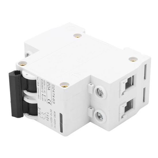 Cikonielf Disjoncteur domestique Disjoncteur DZ47X 63 20A, DC 12 à 400 V AC 90 à 400 V ...