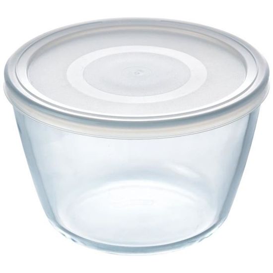 PYREX Plat rond + cv cook freeze - 40 à 300°C - Ø 16 cm - 1,6 L ...