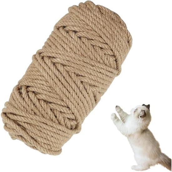 Corde Arbre À Chat,50M*6Mm Corde En Sisal Naturel,Corde De Chanvre Pour ...