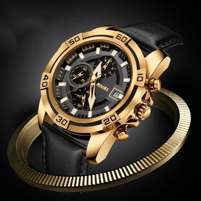 SHARPHY Montre Homme de marque Sport Chronographe Montres Hommes ...