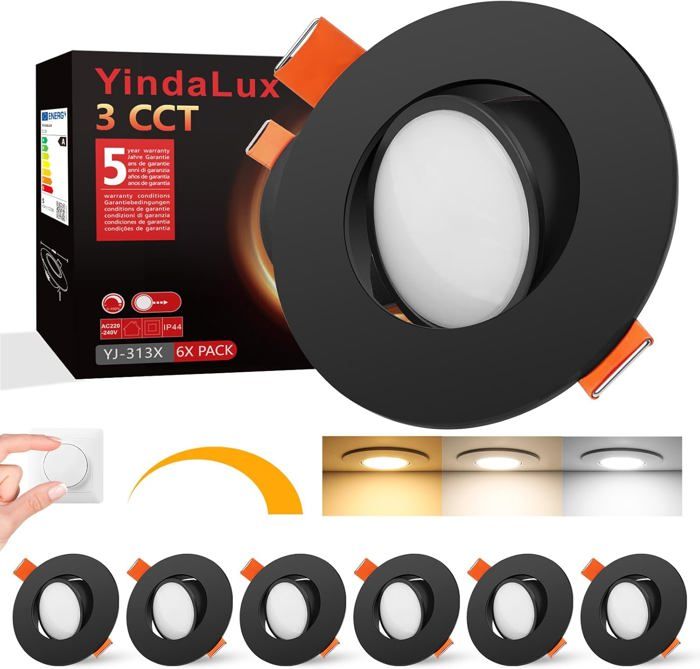 Spot Led Encastrable Dimmable 5W Noir Spot Led Extra Plat Spots De ...