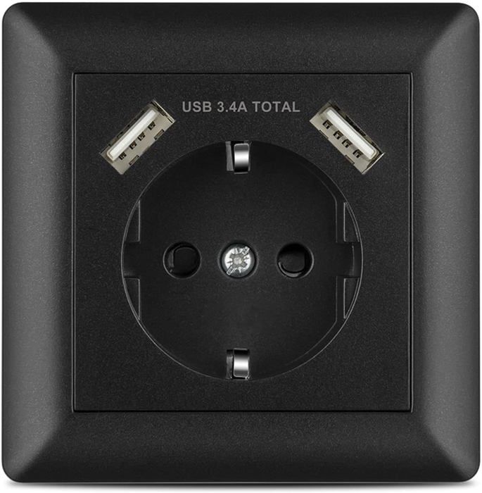 Prise avec système USB 55, prise USB avec support pour téléphone ...