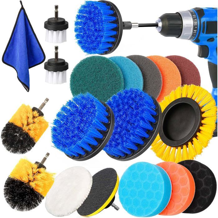 20 Pièces Brosse Rotative Perceuse Nettoyage,8 Brosse Visseuse ...