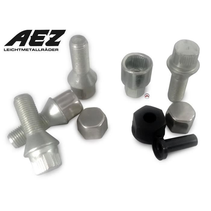 Lot de 4 vis 14x150. L30mm. Antivol de Roues. Clef 17. - Cdiscount