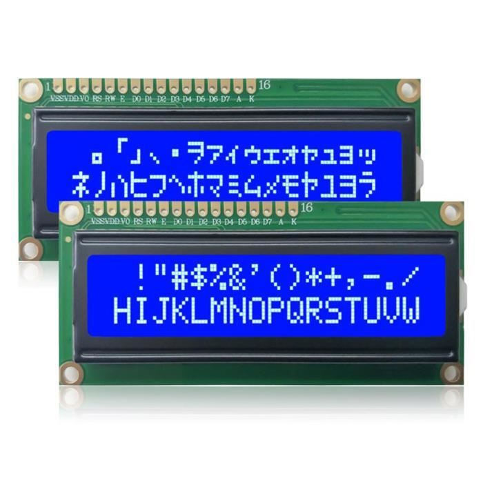 LCD1602 Bleu - Écran technologie LCD série IIC I2C TWI 1602, compatible ...