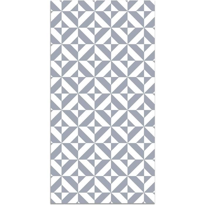 Tapis Du Sol Vinyle Géométrie Bleue 60X110 Cm Tapis De Cuisine En Pvc ...