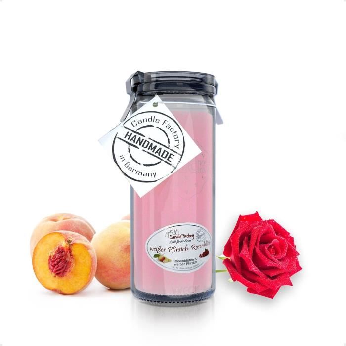 Candlefactory Bougies Parfumées En Verre – Pêche Blanche Et Pétale De ...