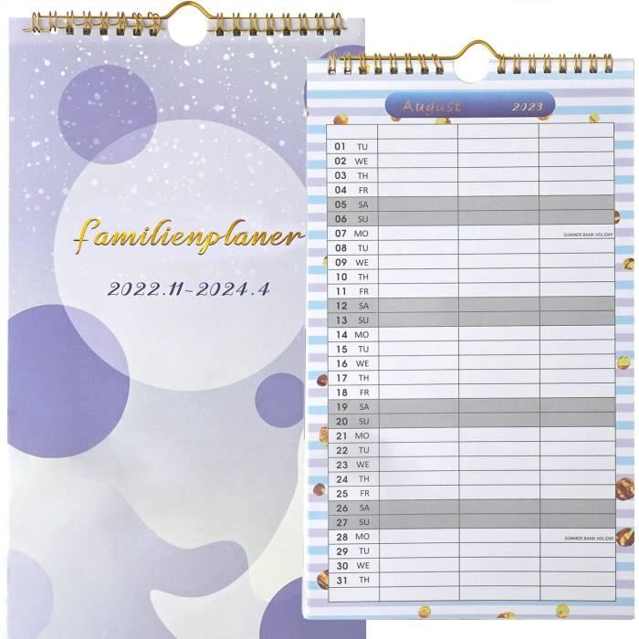 Planificateur Familial 2022 2023 Avec 3 Piliers Avec Mise En Page Mois ...