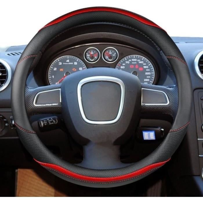 Couvre Volant Housse De Volant De Voiture En Cuir Pu En Fiber Carbone Pour Audi A3 8P A3 Pour ...
