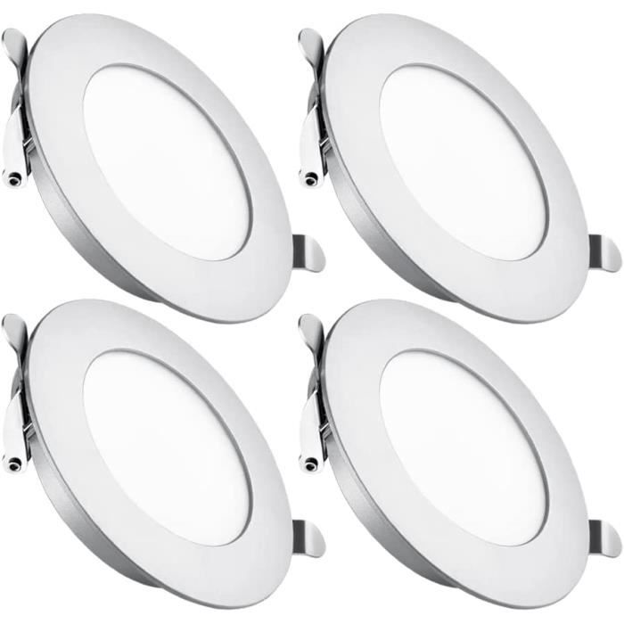 4 x Spot Encastrable 12V DC LED Extra Plat Plafonnier Encastré 3W 83mm ...