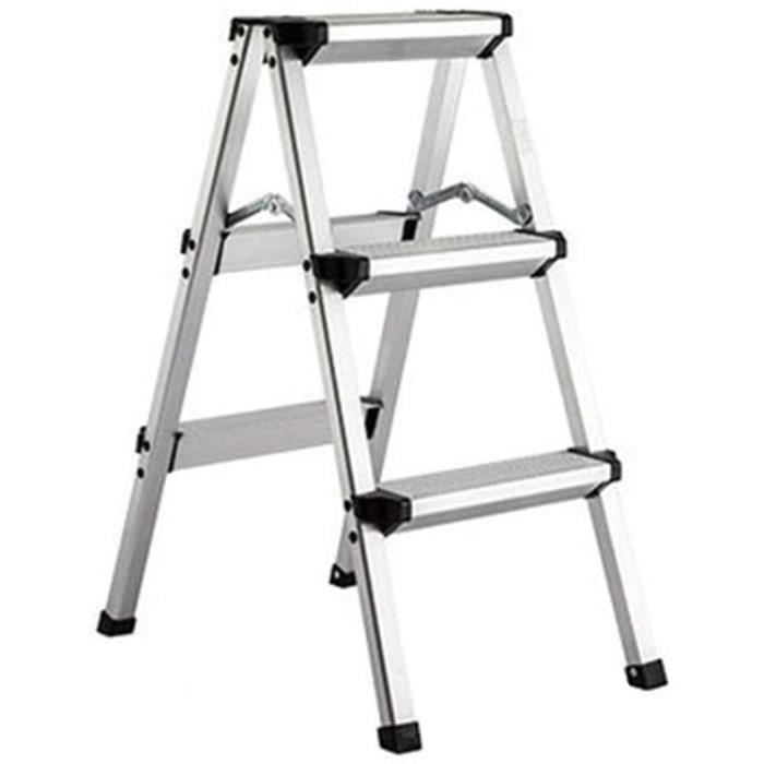 Marchepieds escamotables Échelle en trois étapes, escabeau portatif léger et mobile d'extérieur ...