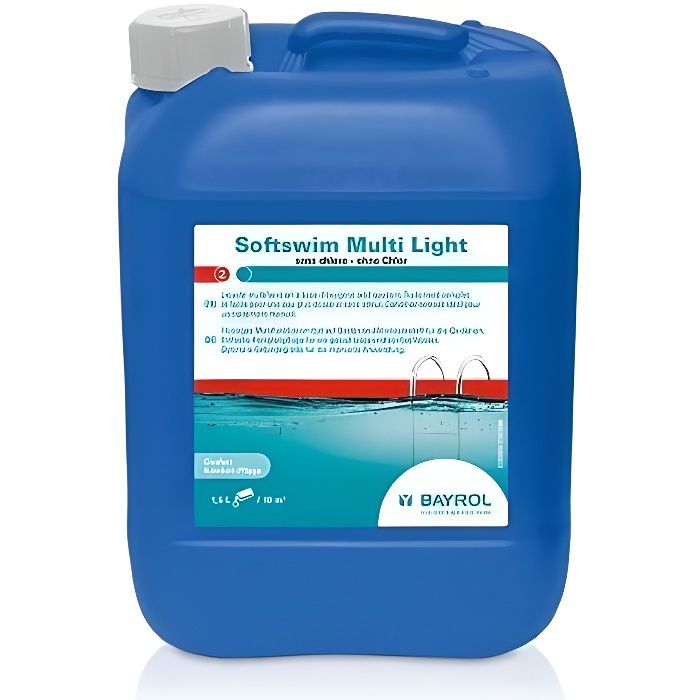 Softswim multi light - 10 L de Bayrol - Chlore, oxygène actif, brome ...
