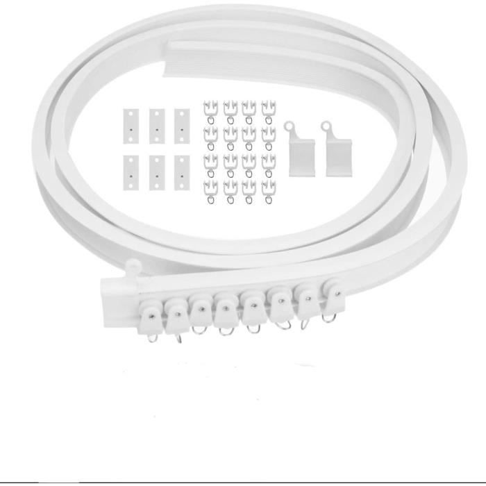 Rail Pour Rideaux,Rail De Rideau 2M-3M-4M-5M-6M Flexible Plafond Rideau ...