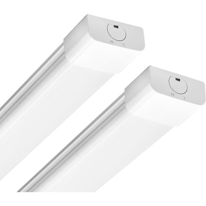 2Pc Neon Led 120Cm, 36W 4000Lm Connectable Reglette Led, Blanc Naturel ...