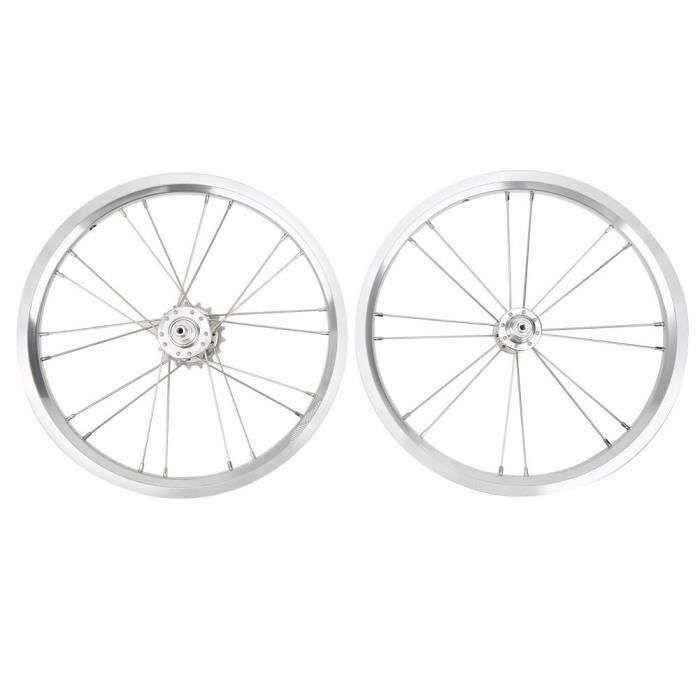 EJ.life Paire de roues de jantes de vélo Jantes de Vélo Pliant 16 po ...