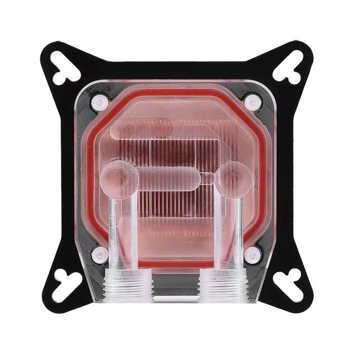 Bloc GPU Computer GPU Water Cooler Cooling Block Copper Base POM Cover ...