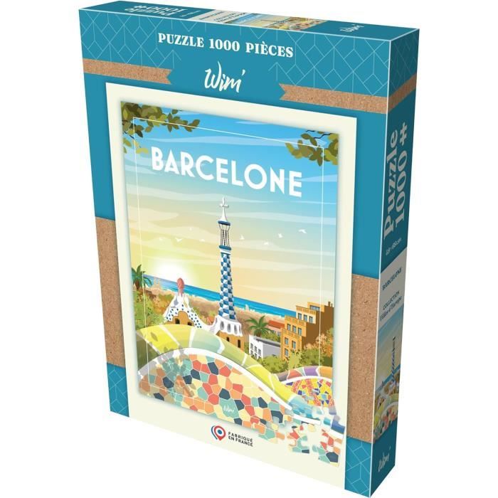 Puzzle Barcelone Wim' 1000 pièces - Gigamic - Voyage et cartes - Puzzle ...