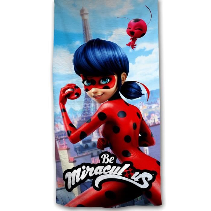 Drap de Bain Miraculous Ladybug Serviette Plage Piscine GUIZMAX ...