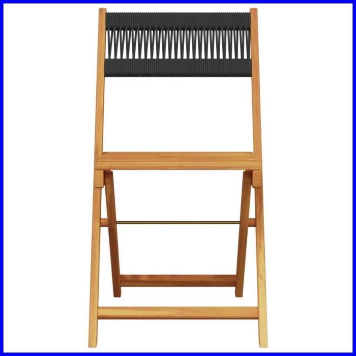 Chaise de jardin pliantes - KEEN SO - Lot de 6 - Bois d'acacia massif ...