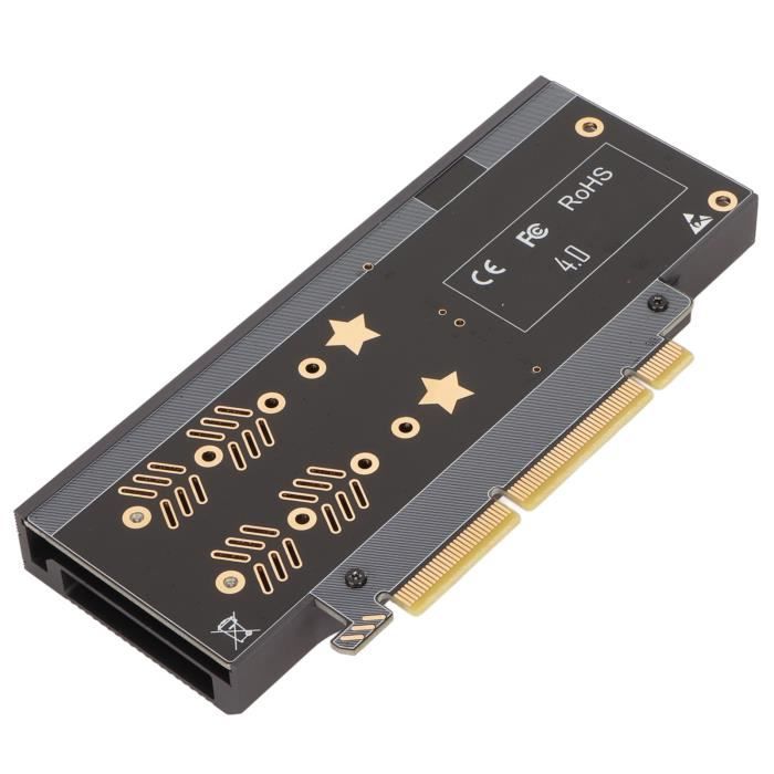 Adaptateur double M.2 PCIe NVMe - PWSHYMI - 32Gbps - Transmission ...